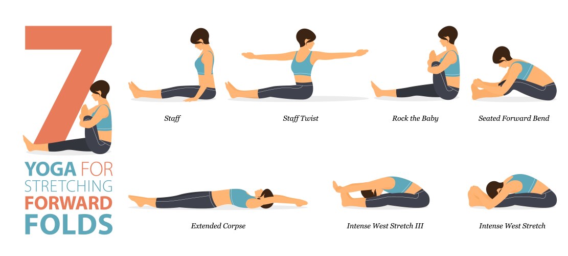 Forward Fold Yoga Vector Images (56)