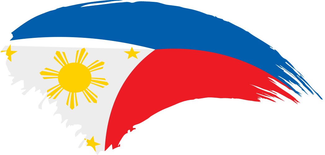 Philippines flag Royalty Free Vector Image - VectorStock