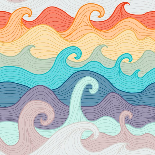 Abstract sea background seamless pattern for your Vector Image