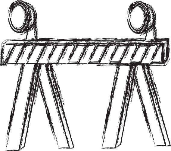 Construction barrier tool Royalty Free Vector Image