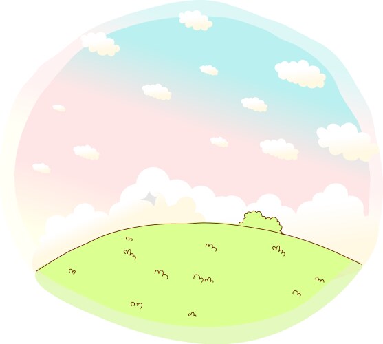 Cute landscape background Royalty Free Vector Image