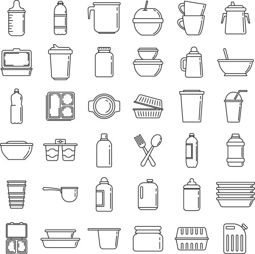 Recycling symbols plastic packaging or wrapping Vector Image