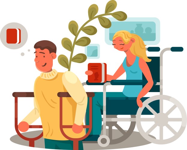 People with disabilities visual impairment Vector Image