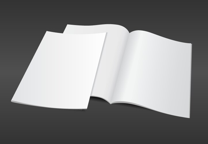 Blank magazine template with cover Royalty Free Vector Image