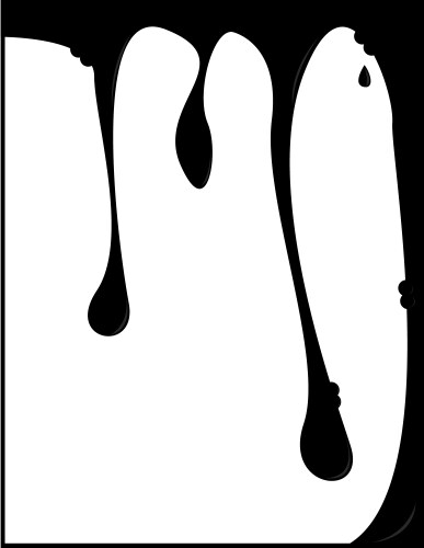 Dripping bloody handprint against white background