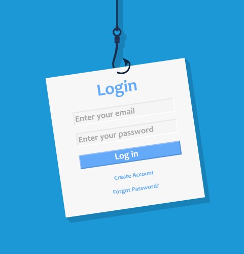 Login and register form with blue theme Royalty Free Vector