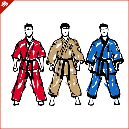 Martial art colored symbol design karate emblem Vector Image