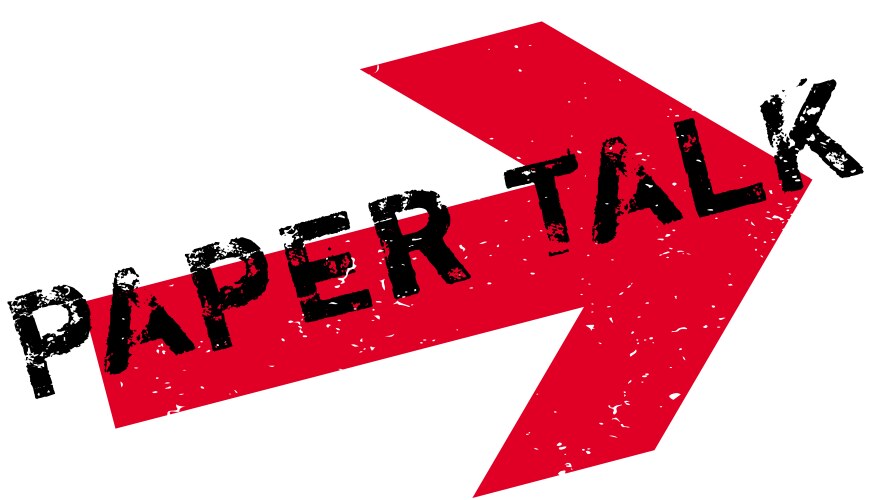 Paper talk rubber stamp Royalty Free Vector Image