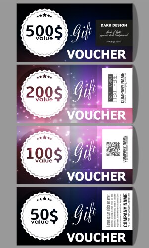 Gift voucher template Royalty Free Vector Image