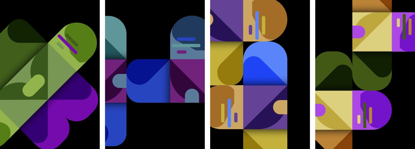 Balance movement geometric backgrounds poster Vector Image