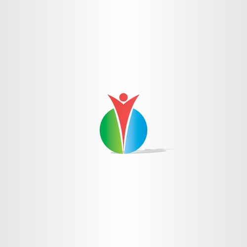 Man head colorful logo Royalty Free Vector Image