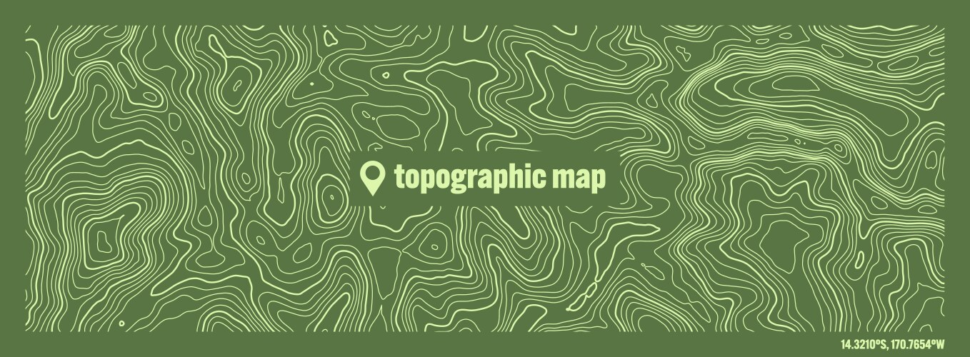 Colorful relief topographic map with moon craters Vector Image