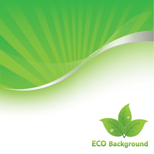Green leaf ecology on background Royalty Free Vector Image