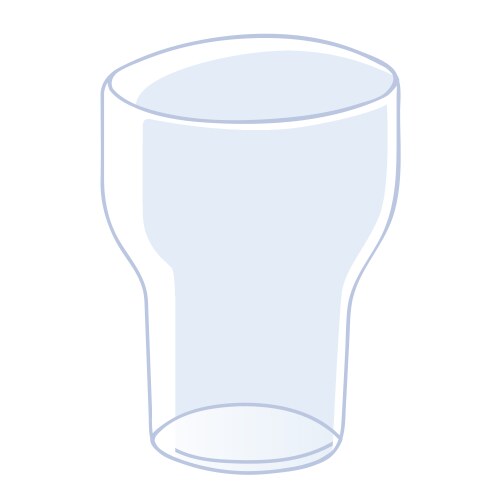 Empty glass isolated Royalty Free Vector Image