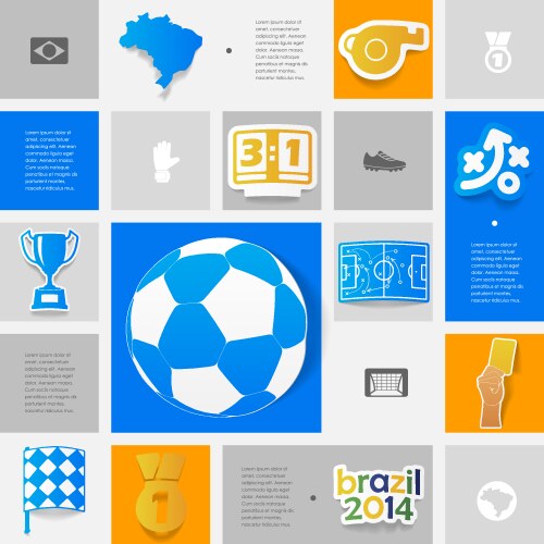 Football soccer infographic Royalty Free Vector Image