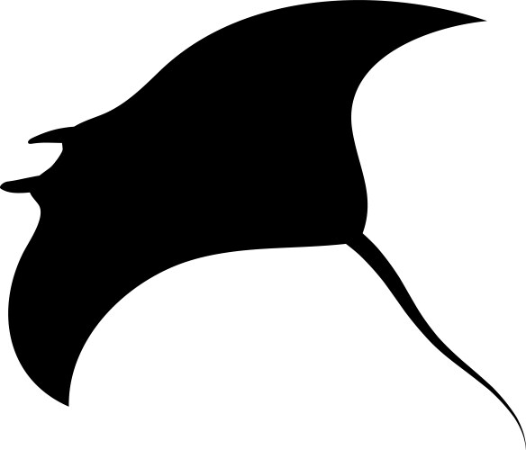 Set pair tropical manta ray Royalty Free Vector Image