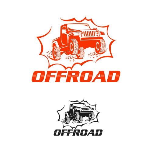 Off-road logo emblem extreme competition Vector Image