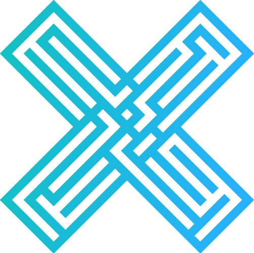 Pixel letter x logo icon design Royalty Free Vector Image