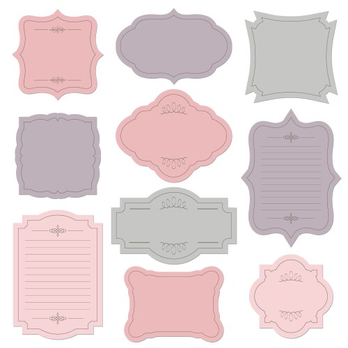 Vintage label frames old frame shapes decorative Vector Image