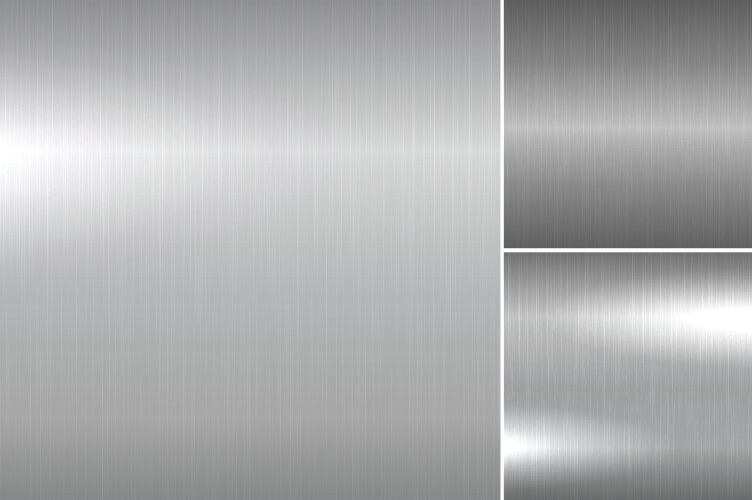 Realistic black metal banners collection brushed Vector Image