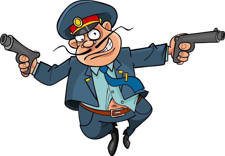 Police Cartoon Caricature Vector Images (over 200)