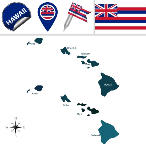 Hawaii Map Vector Images (over 4,200)