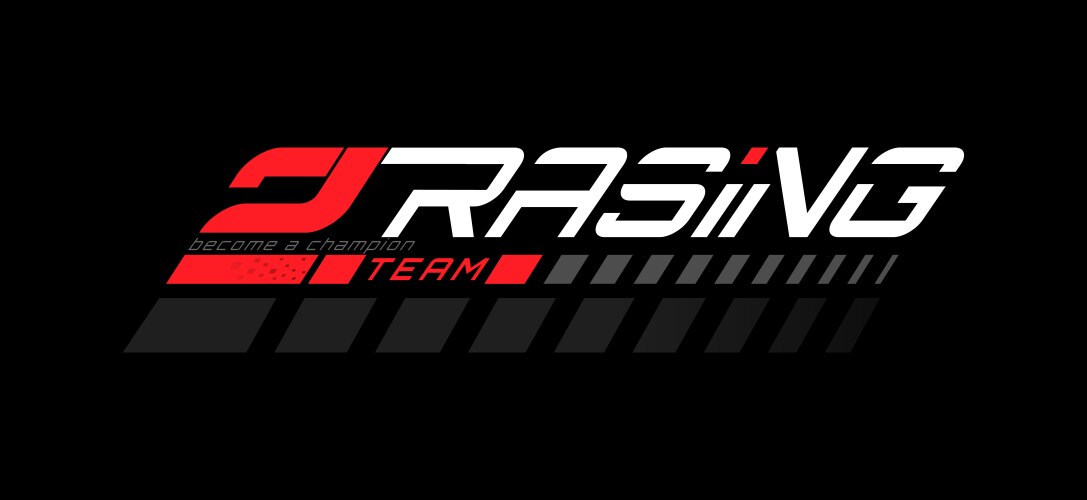 Racing a sample of the design team Royalty Free Vector Image