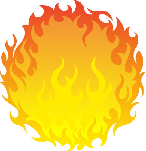 Round fire frames Royalty Free Vector Image - VectorStock