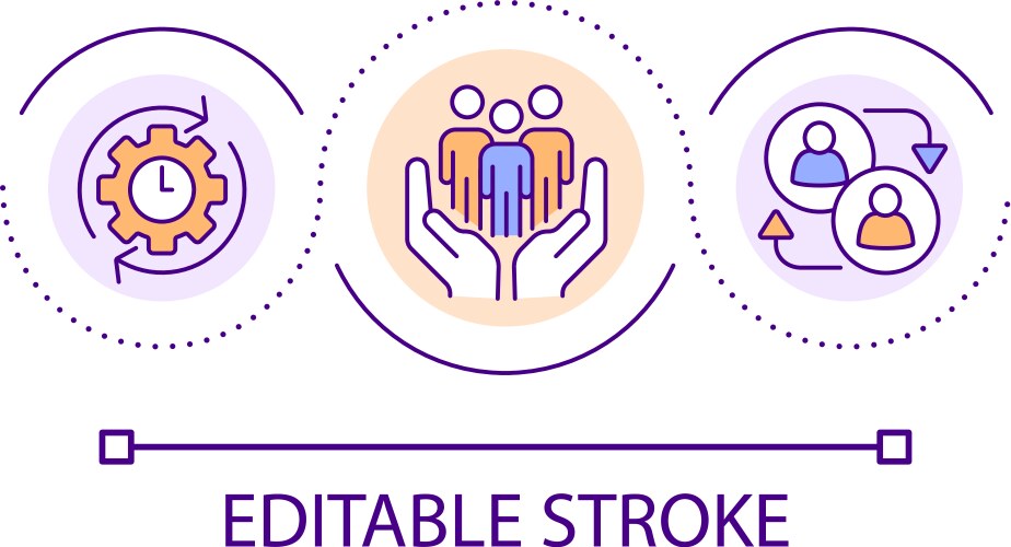 Build an implementation team concept icon Vector Image