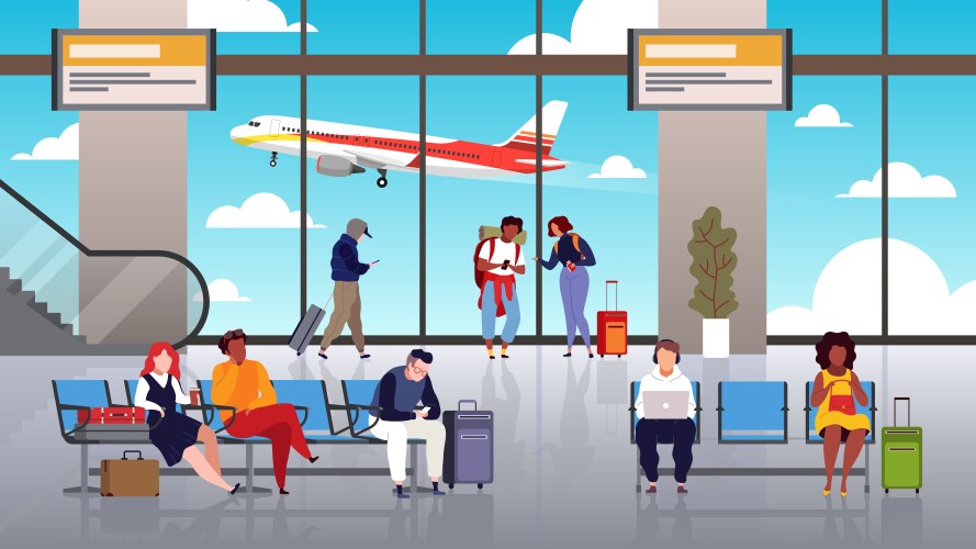 People Airport Vector Images (over 16,000)