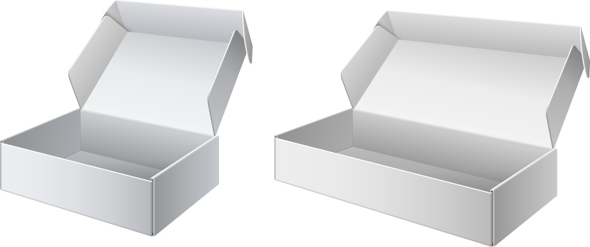 Realistic white package carton box for software Vector Image