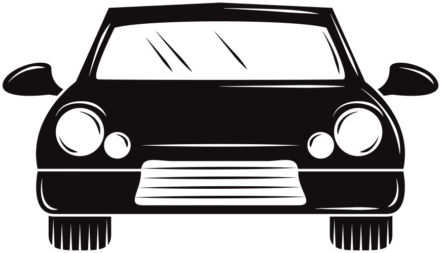 Classic car front view Royalty Free Vector Image