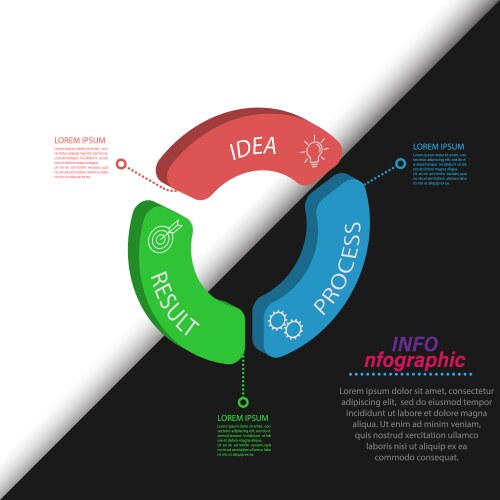 Infographics with pictograms template of 5 stages Vector Image