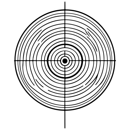 Cartoon target hand drawn line transparent Vector Image