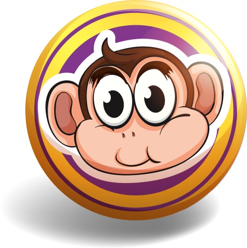 Monkey head logo Royalty Free Vector Image - VectorStock
