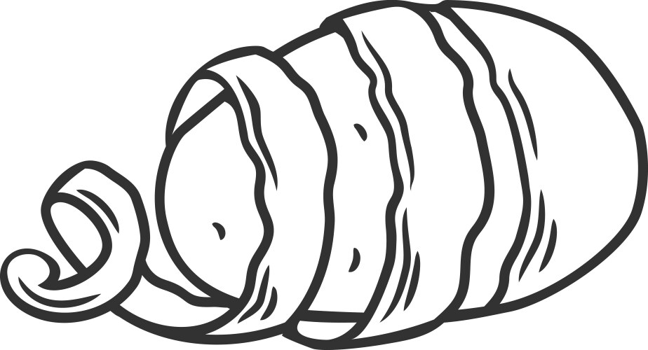 Spiral tornado potato Royalty Free Vector Image