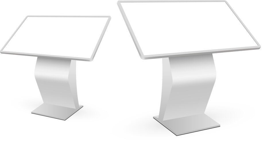 Interactive digital kiosk - side view Royalty Free Vector