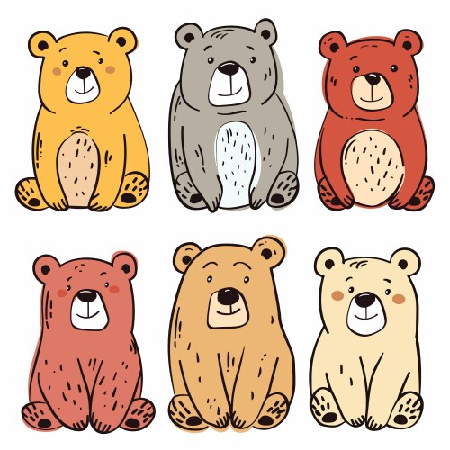 Cute Bear Set Vector Images (over 33,000)