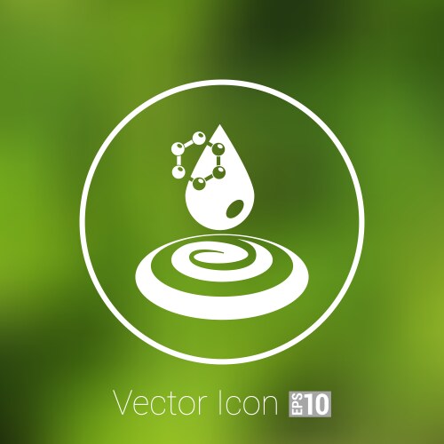 Water molecule chemistry atom symbol icon Vector Image