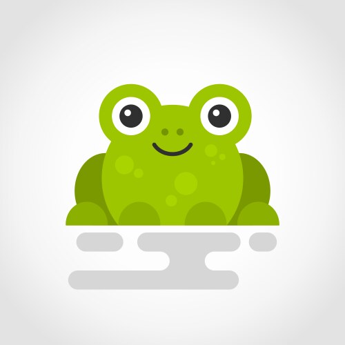 Cartoon frog isolated on a white background Vector Image