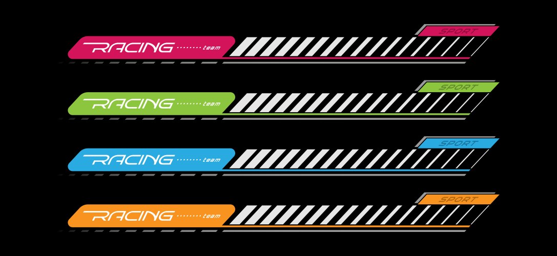 Racing a sample of the design team Royalty Free Vector Image