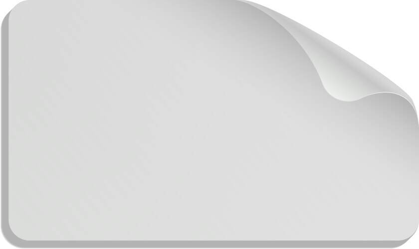 Curled corner paper note template blank memo Vector Image