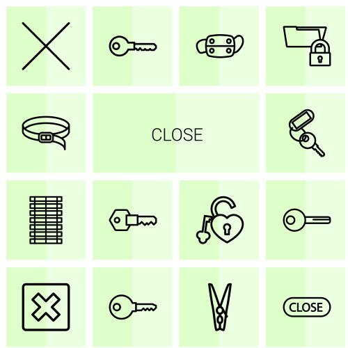 5 close icons Royalty Free Vector Image - VectorStock
