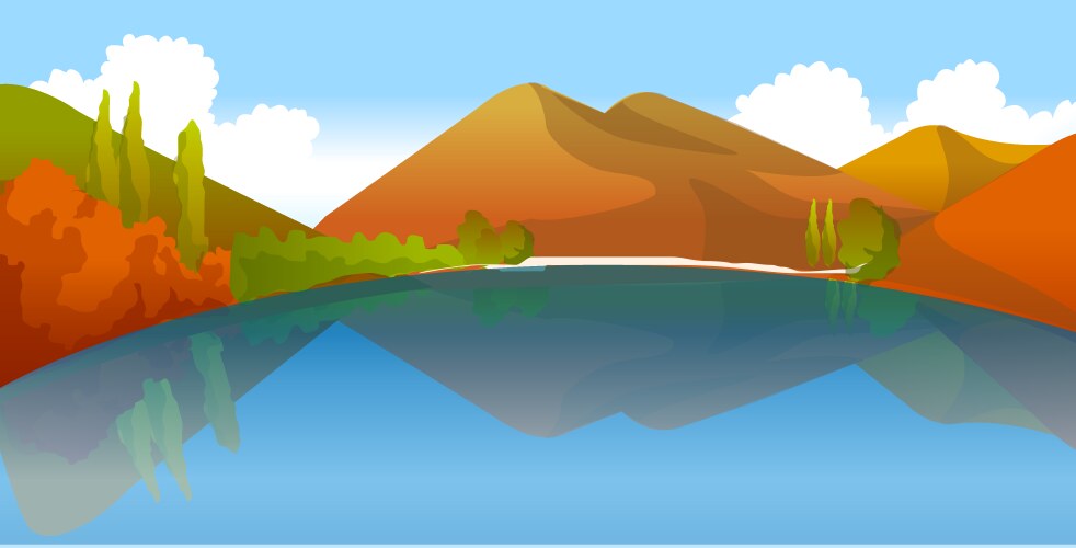 Mountain Water Reflection Vector Images (over 2,400)