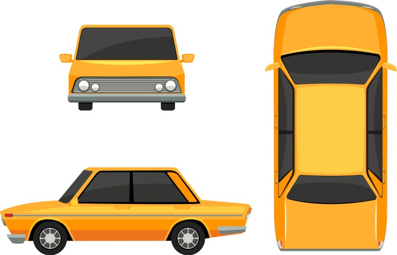 Car top view Royalty Free Vector Image - VectorStock