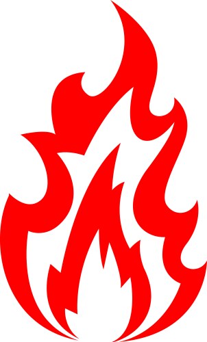 Ignition emblem burning flammable fire isolated Vector Image