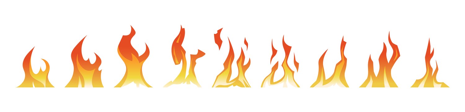Flame animation sprite sheet icons – Royalty-Free Vector | VectorStock