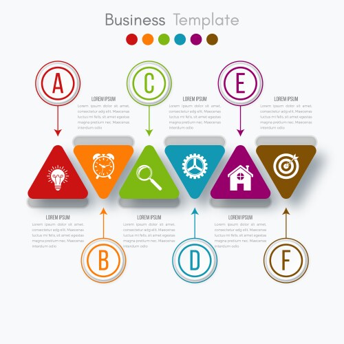 Infographic arrow template background Royalty Free Vector