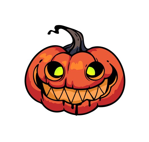 Halloween pumpkin pop art Royalty Free Vector Image