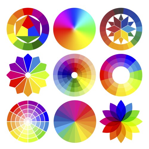 Color theory infographics Royalty Free Vector Image